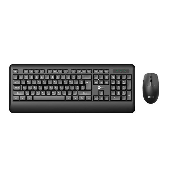 KIT TECLADO E MOUSE S/FIO LECOO KW202 PRETO