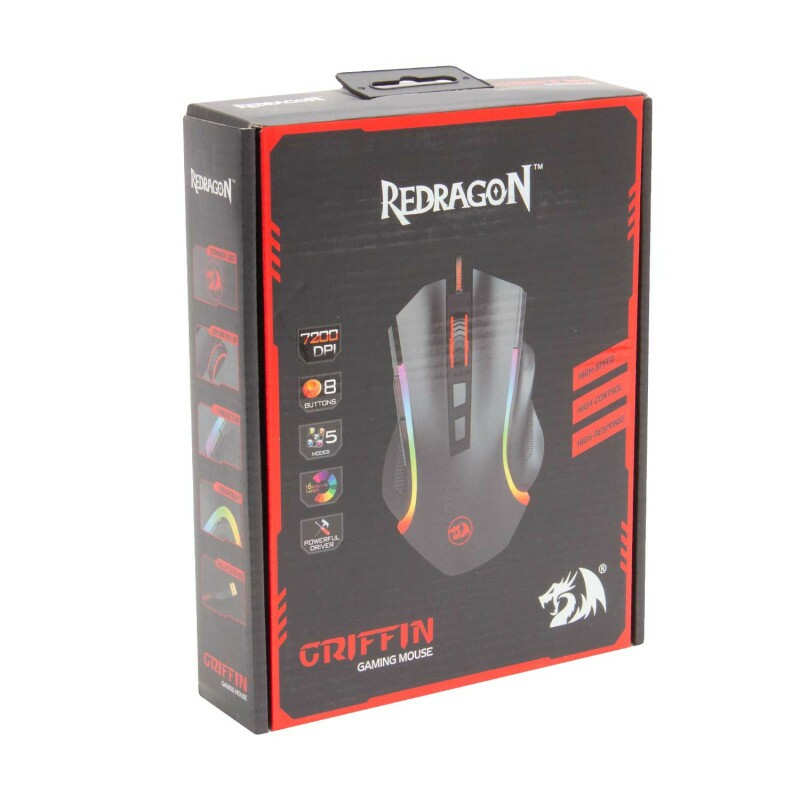 Mouse Gamer Redragon M607 Griffin 7200 DPI | Syma Solutions