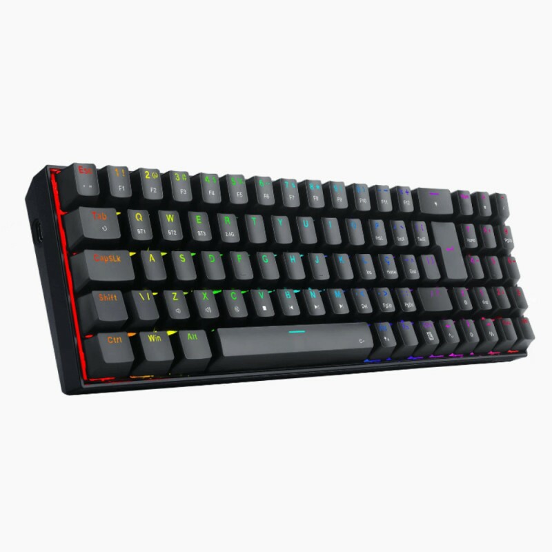 TECLADO MECANICO GAMER REDRAGON K627 ZED PRO RGB PRETO SWITCH MAR