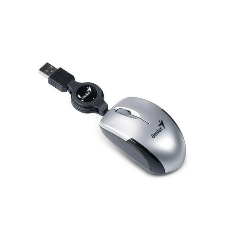 Mouse USB Genius Micro Traveler V2 Retratil Prata