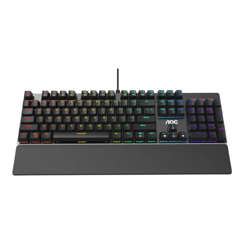 Teclado Mecânico Gamer AOC GK500 Switch Azul