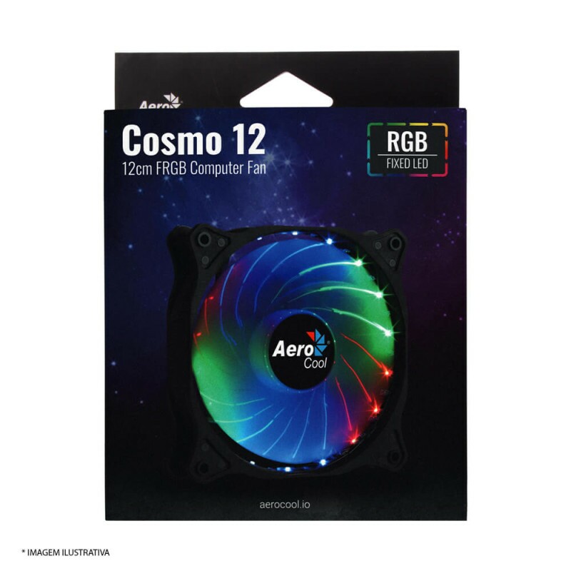 Cooler para gabinete Cosmo 12 FRGB Aerocool 120mm 73865
