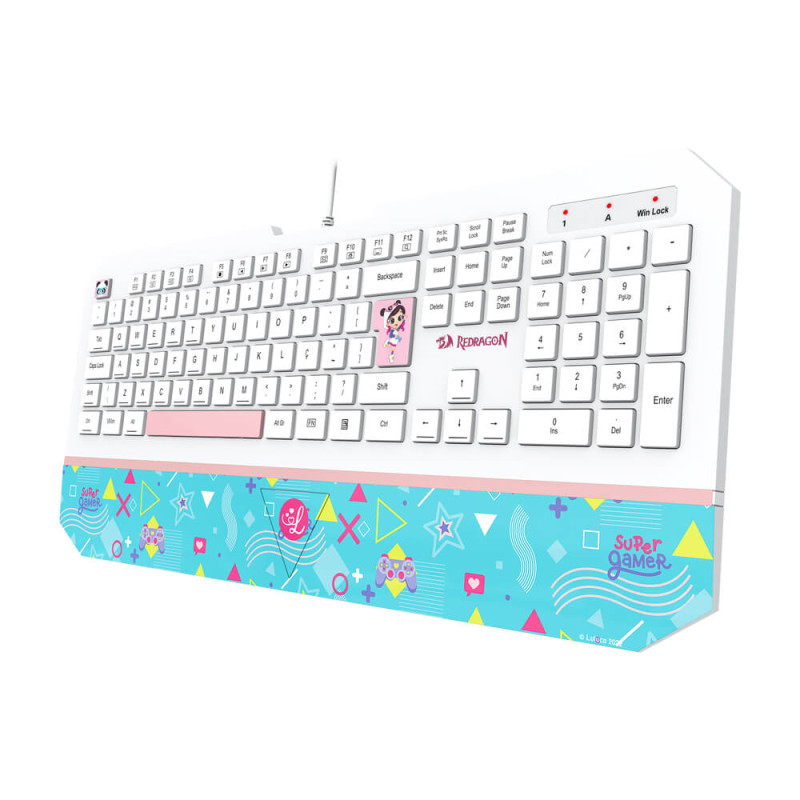 Teclado Gamer Membrana Luluca Redragon L502 RGB