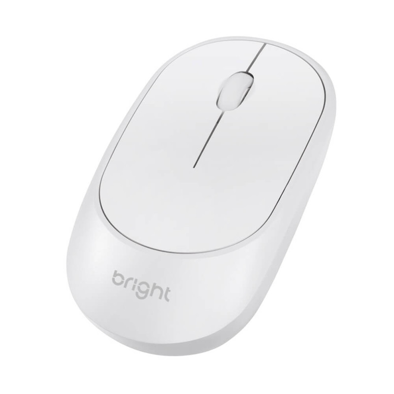 Mouse Sem Fio Bright MS001 Branco 1000DPI