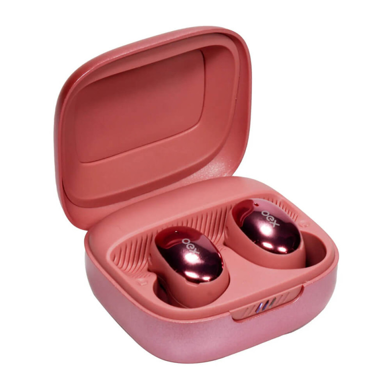 FONE DE OUVIDO BLUETOOTH OEX BUD TWS30 ROSA METALICO