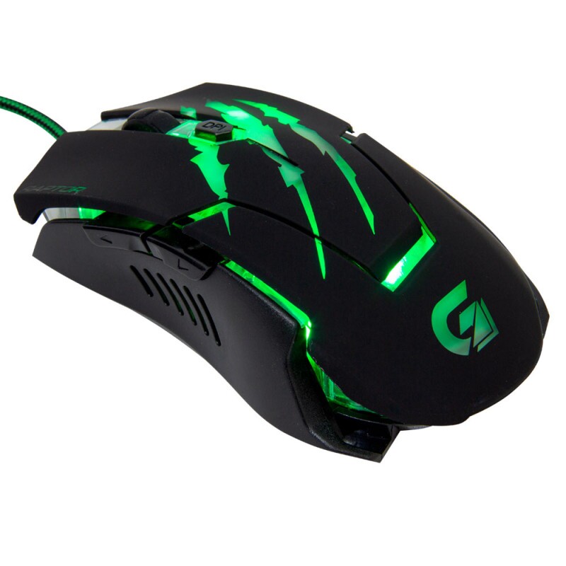 Mouse Gamer Fortrek Raptor OM-801 Preto USB Sensor Óptico