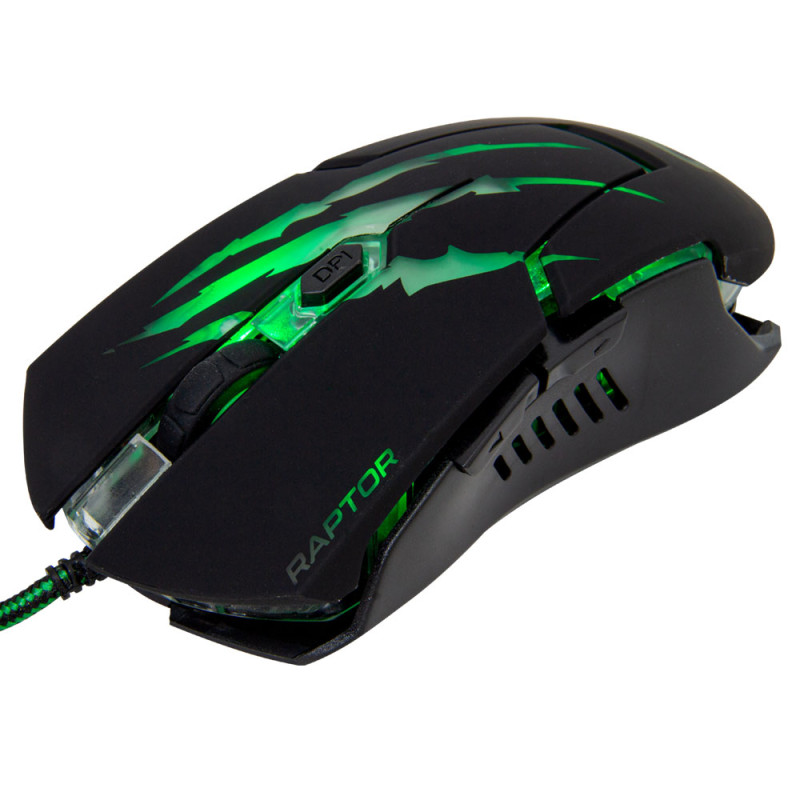 Mouse Gamer Fortrek Raptor OM-801 Preto USB Sensor Óptico