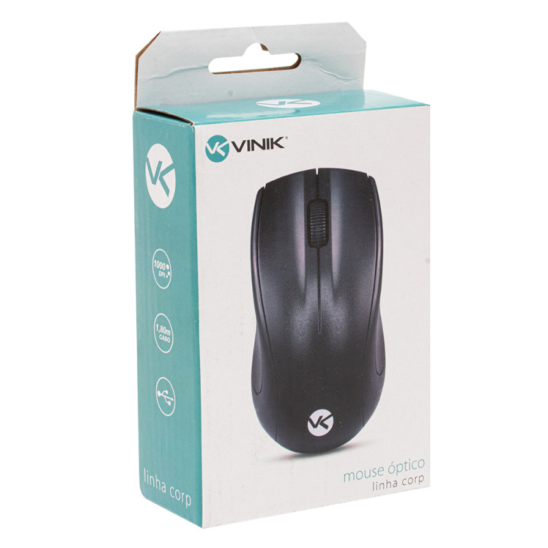Mouse Óptico USB Vinik Linha Corp 1000 Dpi | Syma Solutions