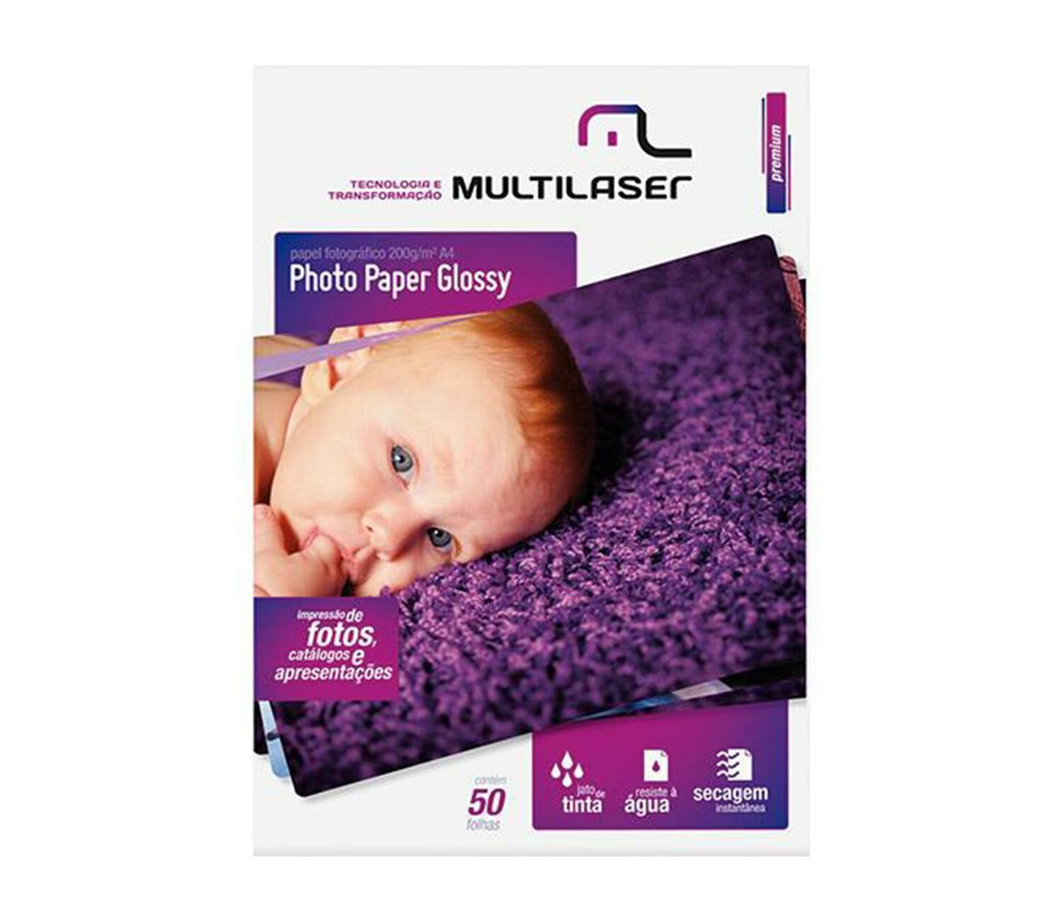 PAPEL MULTILASER GLOSSY PAPER PHOTO 10 FLS PE011